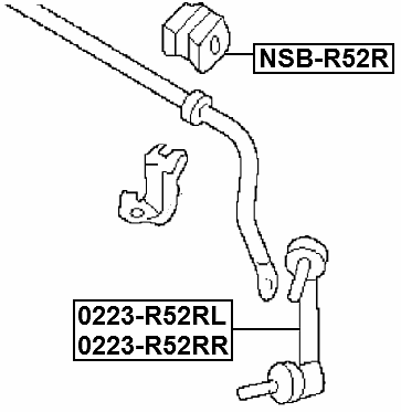 Rear Sway Bar Bushing Stabilizer D26 FEBEST NSB-R52R OEM 56243-3JA0A | eBay