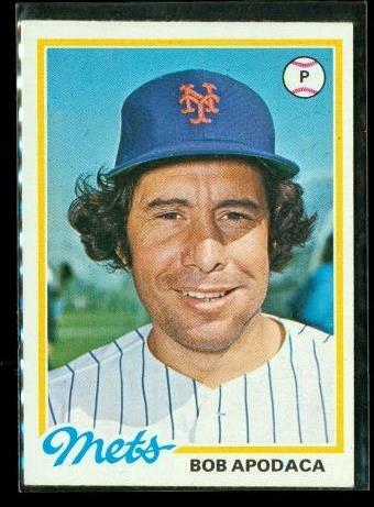 Vintage 1978 TOPPS Baseball Trading Card #592 BOB APODACA New York Mets ...