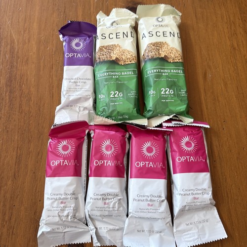 Optavia Bar Lot Of 7 Ascend Everything Bagel Creamy Peanut Butter Crisp ...