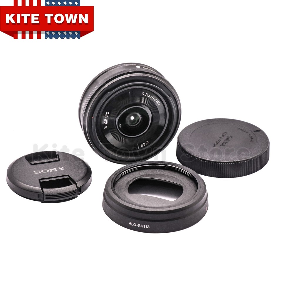 Sony E 20mm F2.8 Pancake Prime Lens E Mount SEL20F28 APS-C Black ...