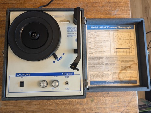 Califone 1010AV Vintage Portable Record Player TESTED! ROCKSTEADY ...