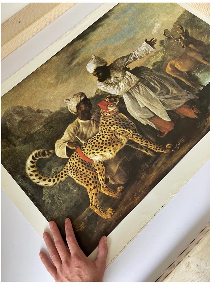 George Stubbs, A Cheetah and a Stag with two Indian servants, Rare | eBay