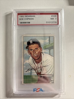 1952 Bowman - #228 - Bob Chipman - PSA 7 NM | eBay