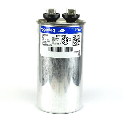 GENTEQ General Purpose AC Motor Capacitor 40MFD 40uF 370vac 50/60Hz 4. ...