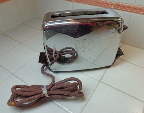Vtg Toastmaster 1A5 Single Slice Automatic Toaster Chrome w Bakelite ...