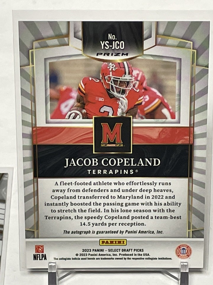 Jacob Copeland RC AUTO 2023 Select Draft Picks #YS-JCO Youth Explosion ...