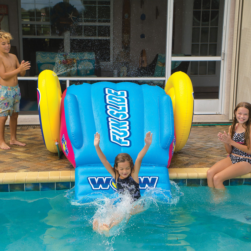 WOW Sports Fun Inflatable Water Slide with Sprinklers for In-Ground ...