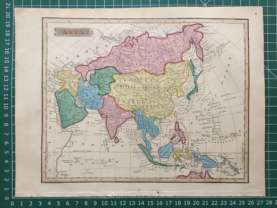 1839 Antique Map; Asia after John Russell - scarce map | eBay