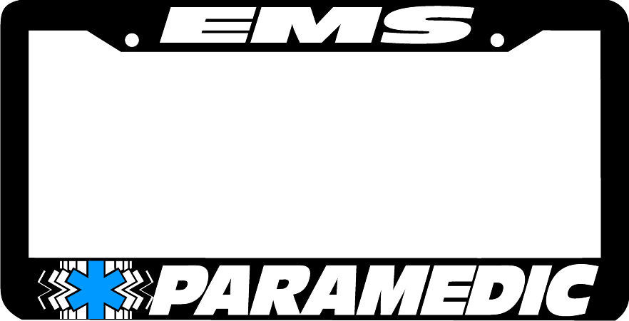 EMS PARAMEDIC STAR >EMT Emergency Medical Services License Plate Frame ...