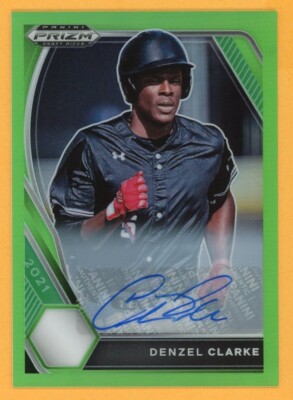 DENZEL CLARKE 2021 Prizm Draft Lime Green Autograph Rookie Card AUTO ...
