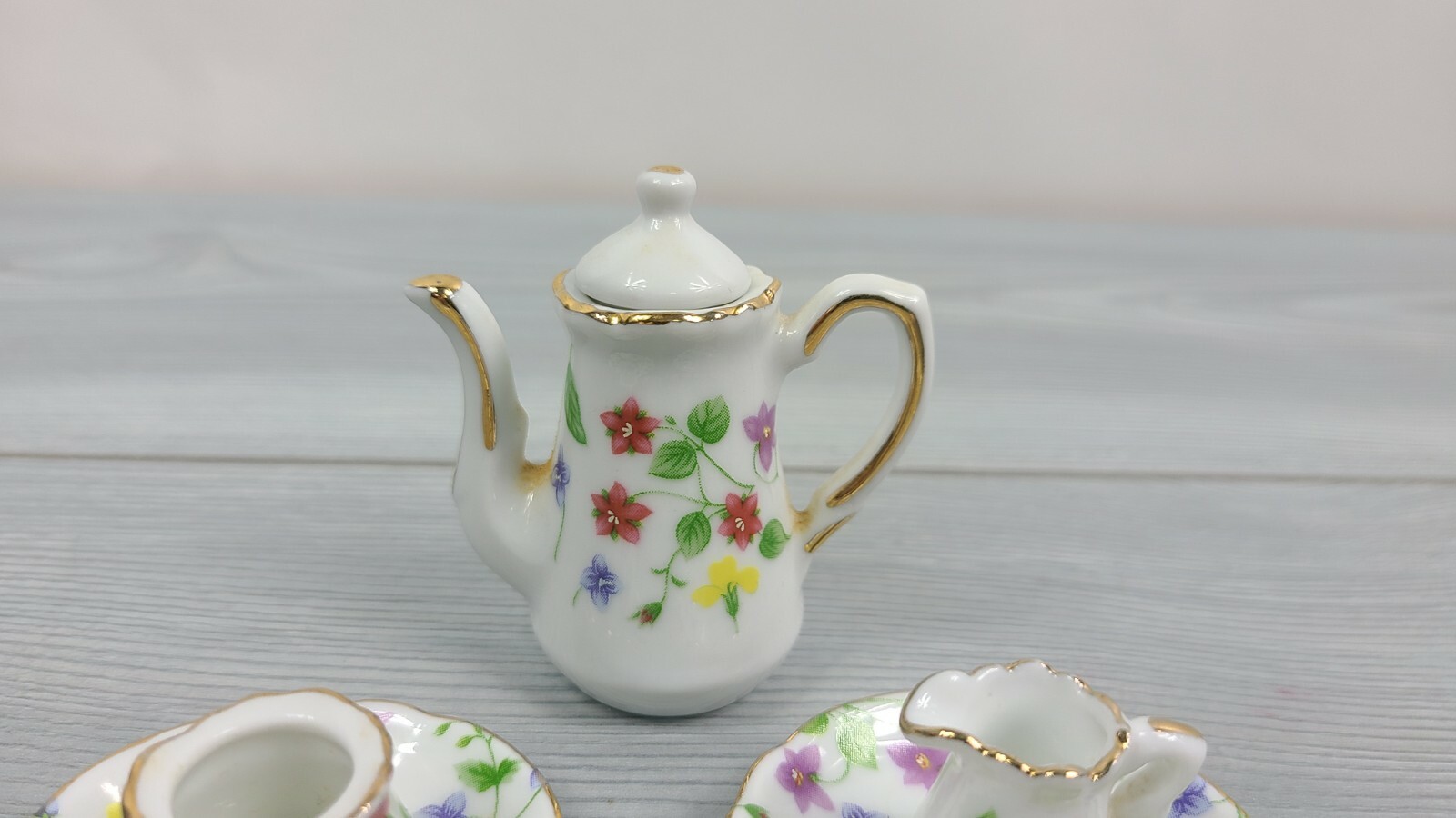 Reutter Porzellan Germany Porcelain Miniature Tea Set Tea For 2 Floral ...