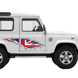 2 Stickers Tear English Flag - Dimension 104x38 cm - Land Rover | eBay
