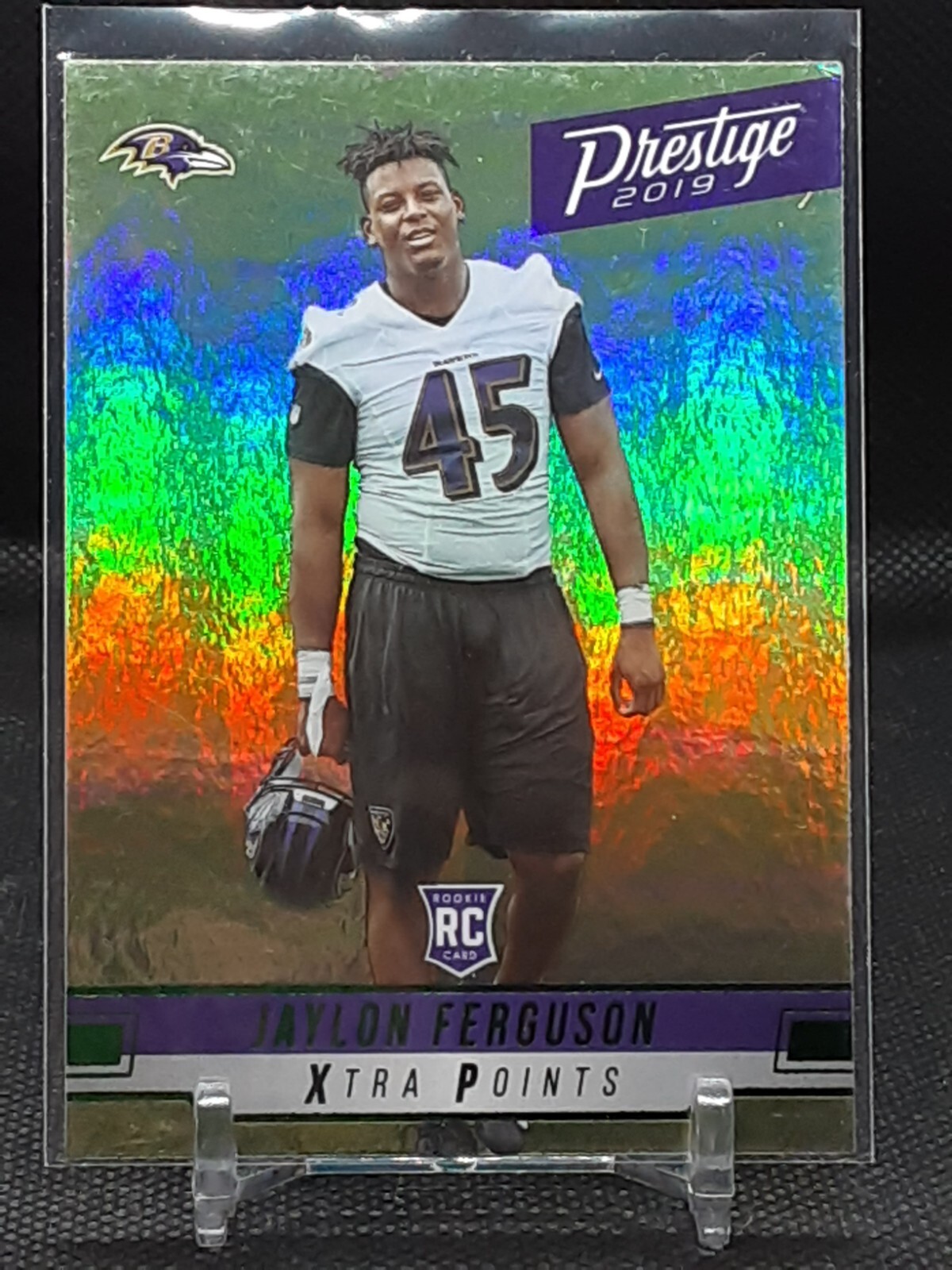 JAYLON FERGUSON 2019 PRESTIGE XTRA POINTS GREEN ROOKIE RAVENS LOUISIANA ...