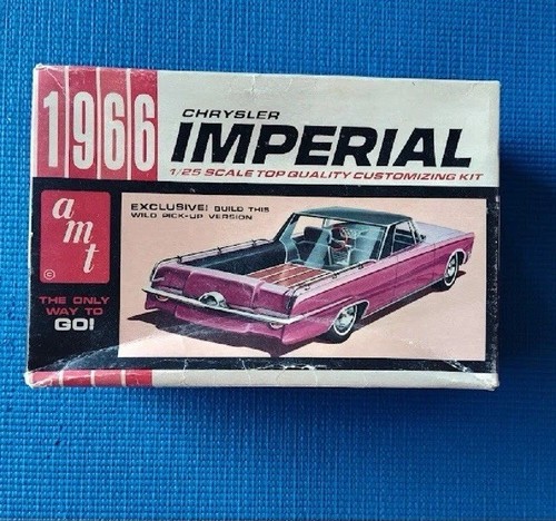 *RARE* Vintage AMT 1966 Chrysler Imperial Convertible Model Kit 1/25 ...