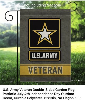 U.S. Army Veteran Garden Flag 12x18 Double Sided Durable Burlap/New | eBay