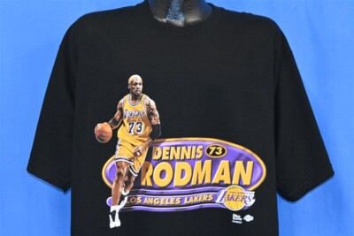 vintage 90s LOS ANGELES LAKERS DENNIS RODMAN #73 NBA 1999 t-shirt ...
