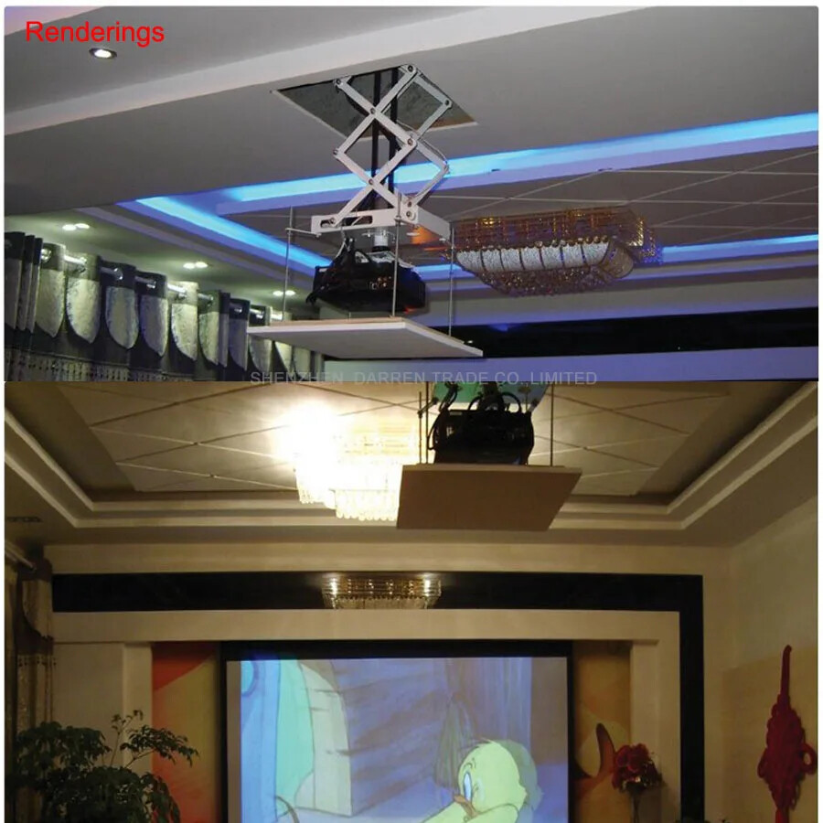 Home Use Ultra-thin Projector Instrument Electric Hanger Electric ...