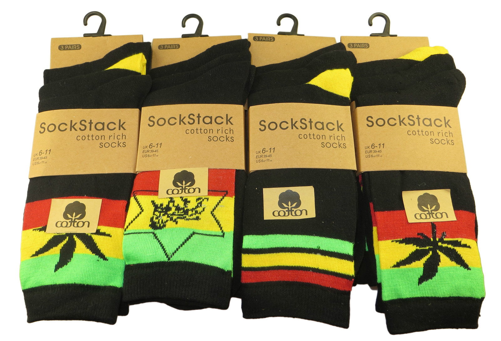 12 Pairs of Mens Designer Socks, Cotton Rich Designs by SockStack, Size 6-11 | eBay UK