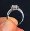 1.5 ct Emerald Halo Ring Top Russian Quality CZ Simulated Mossanite ...