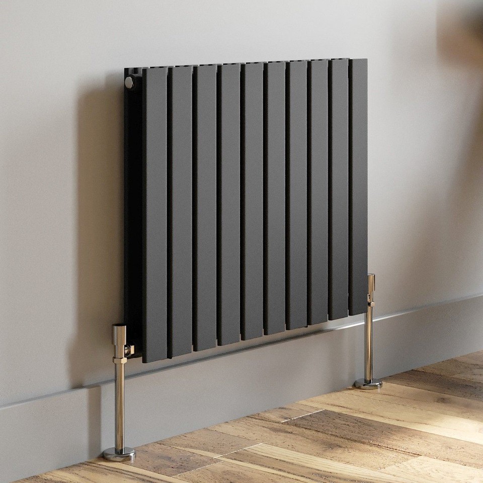 Anthracite Designer Radiator Vertical Horizontal Flat Panel Oval Column ...