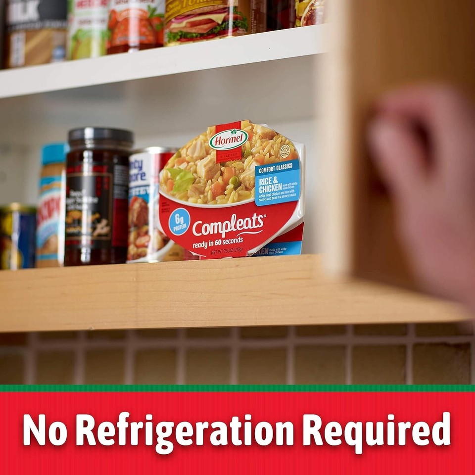 HORMEL COMPLEATS Rice & Chicken Microwave Tray, 7.5 Ounces (Pack of 7 ...