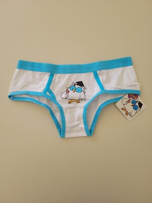 Tootsie Roll Owl Boyshort Small Candy Pantie White Baby Blue Logo Bonus ...