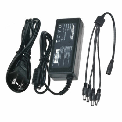 Premium 3Amp Power Adapter Charger with 4 way splitter for Lorex ...