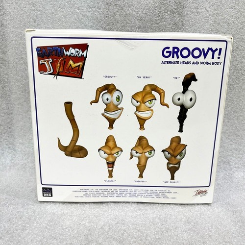 Premium DNA Groovy EarthWorm Jim Figure 1:12 Worm Body and Heads Pack ...