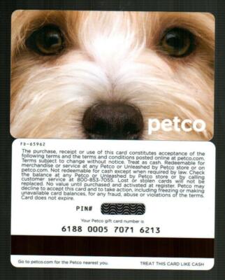 PETCO Dog Face 2020 Gift Card ( $0 ) | eBay