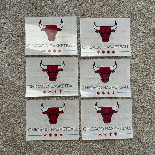 NEW Set of 6 Chicago Bulls NBA Basketball Sticker Logo Decal Bumper ...