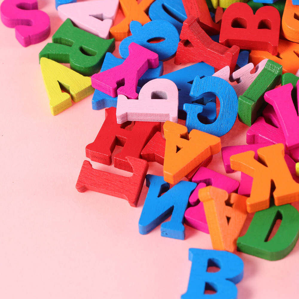 100 Pcs Letter Embellishments Alphabet Letters Coloured for Craft Decor ...