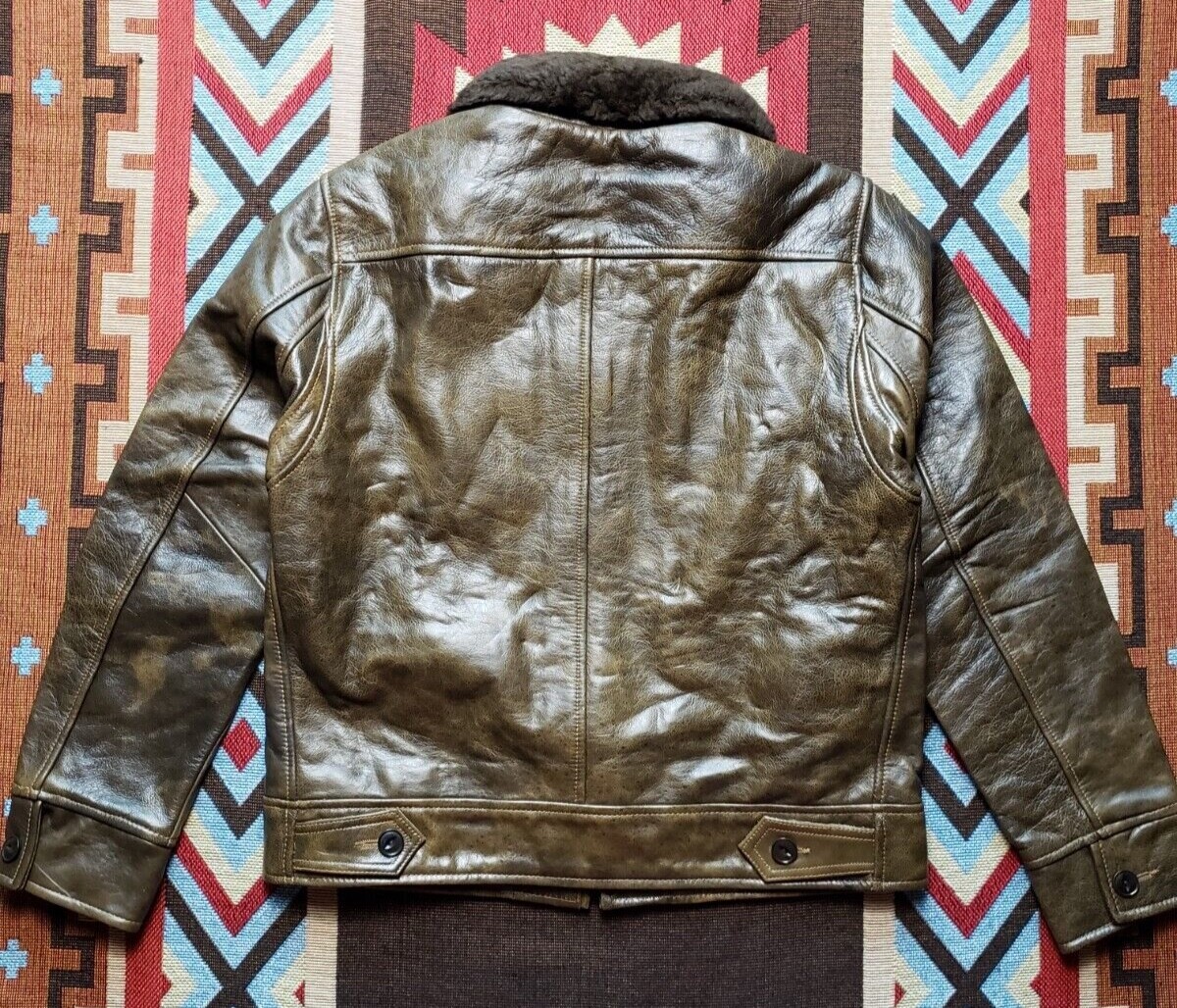 RRL Double RL Ralph Lauren Hunting Leather Jacket Mens M (fits like a ...