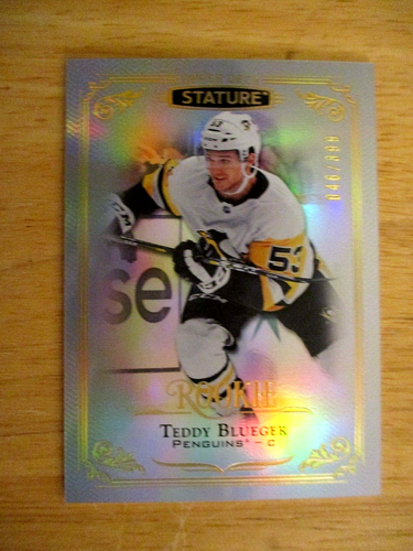 2019-20 Upper Deck Stature Teddy Blueger 046/399 Rookie #187 Vegas ...