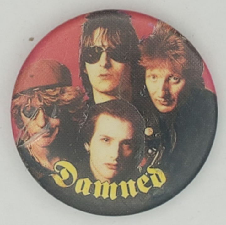 Vintage 70s The Damned Full Color Band Pic Pinback Button READ | eBay