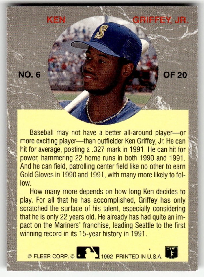 1992 Ultra Ken Griffey Jr. All-Stars #6 | eBay