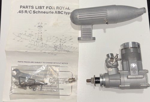 Royal .45 RC ABC Remote Control Nitro Model Airplane Engine w/Muffler ...