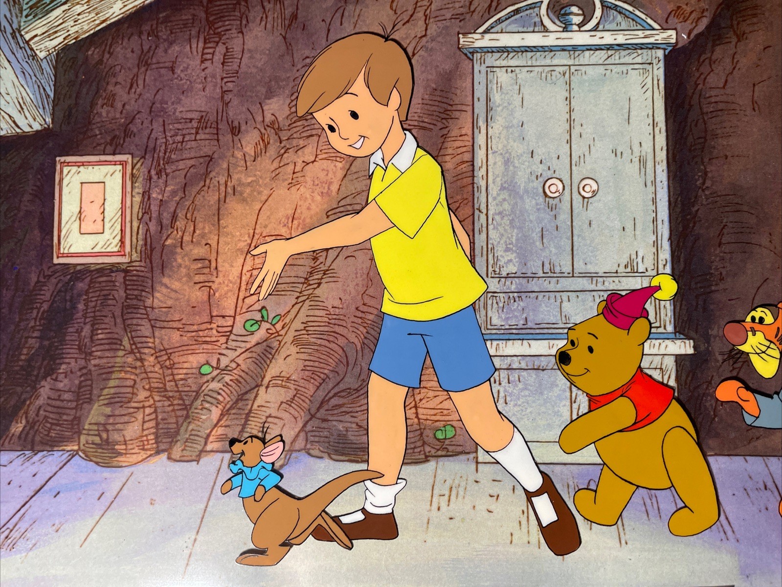 WINNIE THE POOH Animation Cel Walt Disney Show Cartoon Art Vintage Art ...
