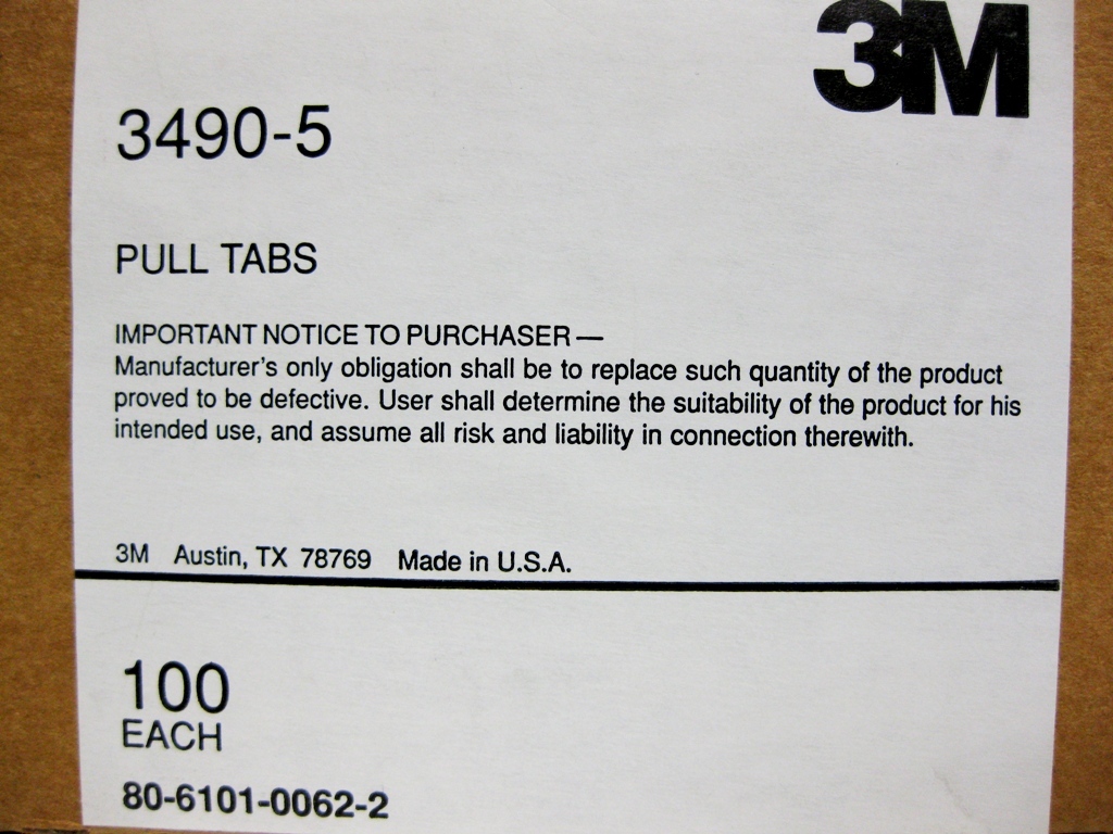 3M 3490-5 PULL TABS for Pin and Socket Connectors (100 PCS) - NEW | eBay