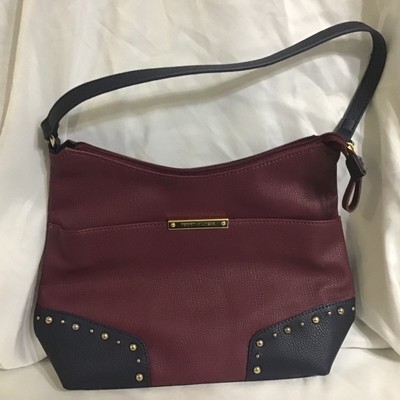 Tommy Hilfiger Purse. Burgandy with Navy Accent RN#77806 CA#50900 | eBay