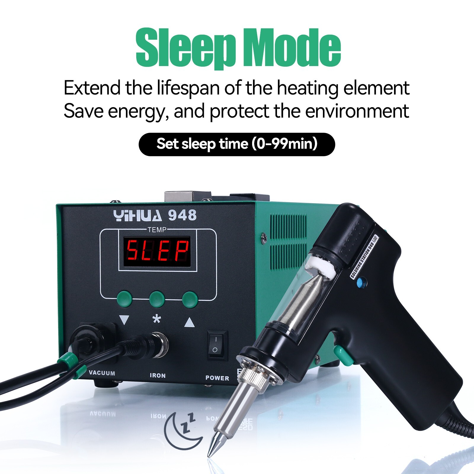 YIHUA 948 Tin Suction Gun Desoldering Station Vacuum Pump Rework ...