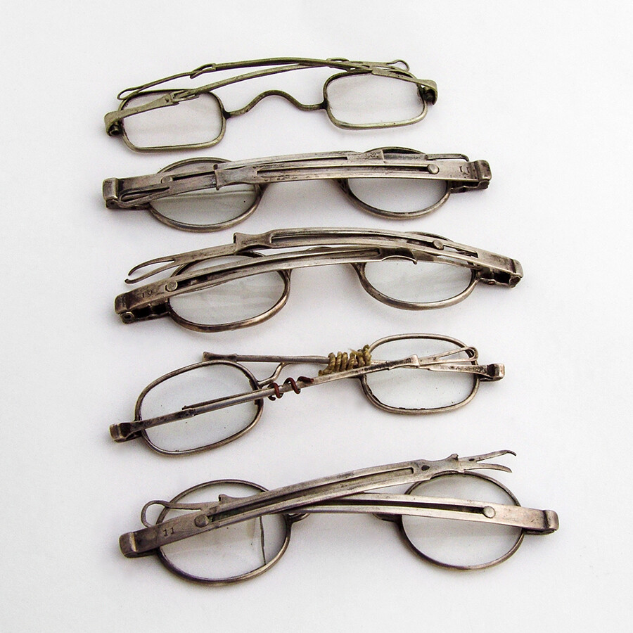 19th Century Spectacles Set Coin Silver McAllister Peters Beecher | eBay