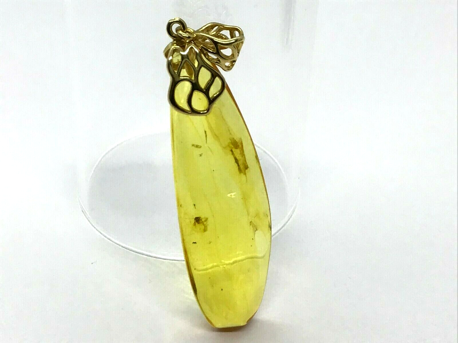 Gift Amber Pendant Insect Fossil Insects Inclusion Silver 925 Gold Plat ...