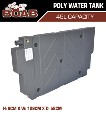Boab Poly Water 45 Litre Vertical & Flat Tank 4x4 4WD Offroad Touring ...