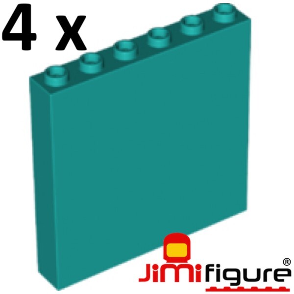 NEW 4 x LEGO Panel 1x6x5 Dark Turquoise 59349 Wall Element Genuine ...