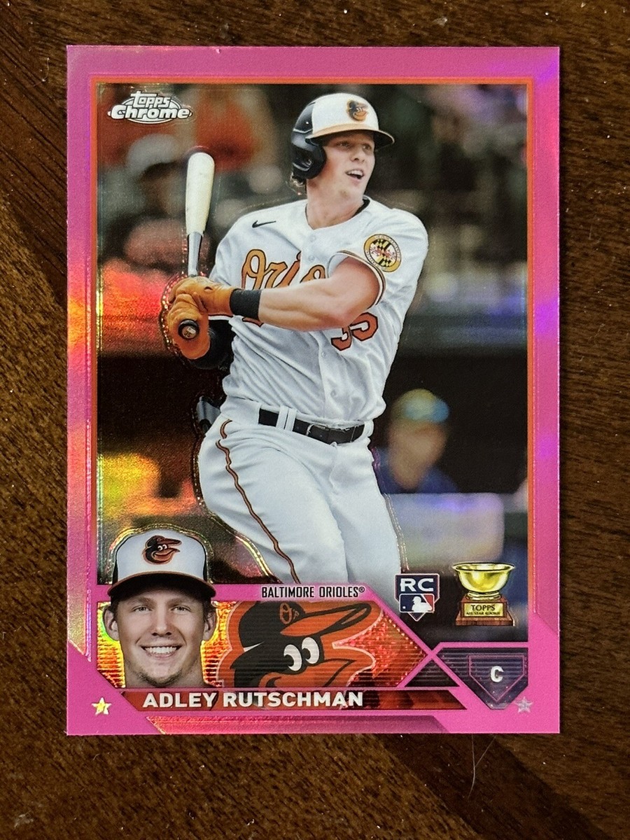 ADLEY RUTSCHMAN 2023 TOPPS CHROME PINK REFRACTOR ROOKIE CARD SGC 10 ...