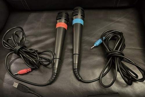 SONY PLAYSTATION [PS2/PS3] SingStar Microphones w/ USB Converter Blue ...