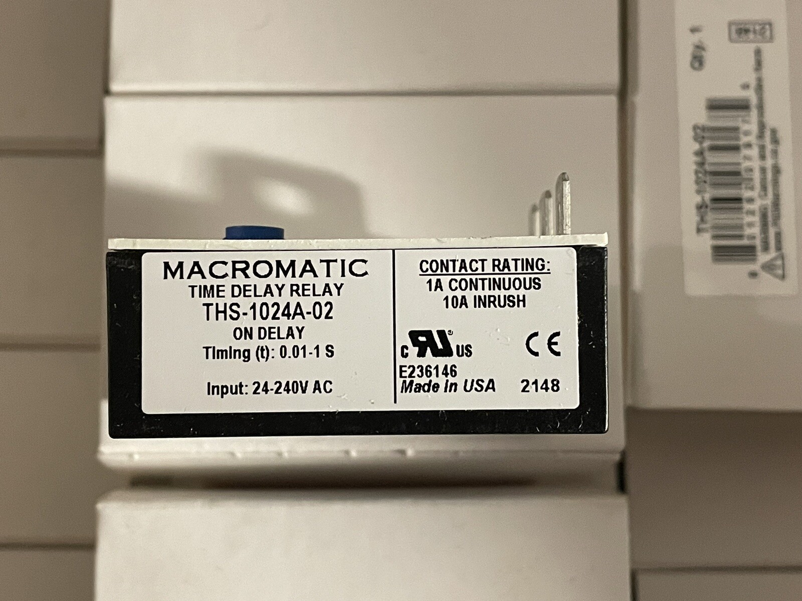 Macromatic time delay relay THS-1024A-02 24-240V 0.01-1.0s | eBay