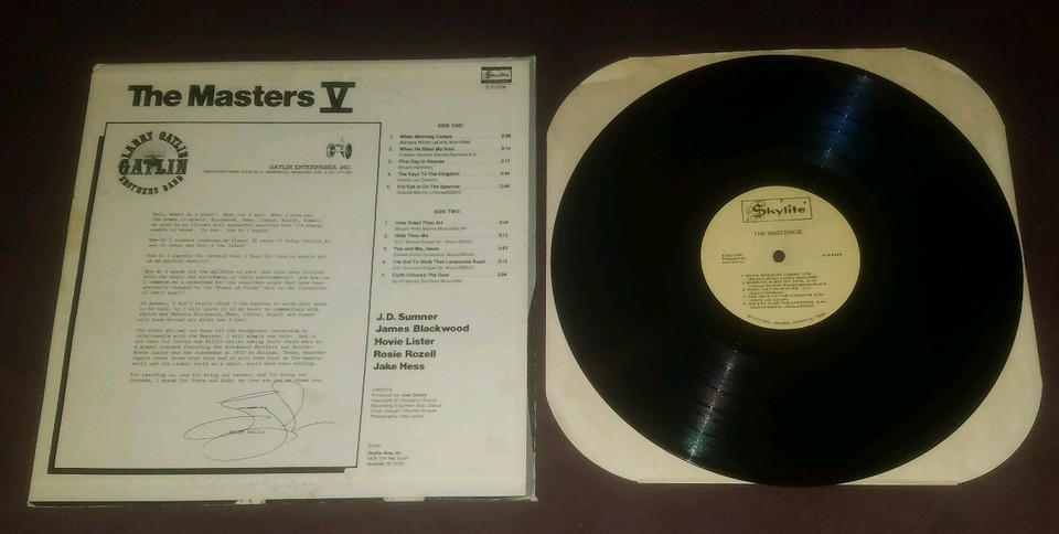 The Masters V LP self titled Skylite SLP-6256 vg Christian southern ...