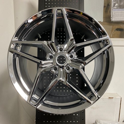 19/20" ZR1 STYLE CHROME WHEELS RIMS FITS 2014+ CHEVY C7 CORVETTE STINGRAY BASE | eBay