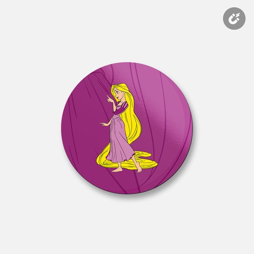 Rapunzel Cartoon | 4'' X 4'' Round Decorative Magnet | eBay